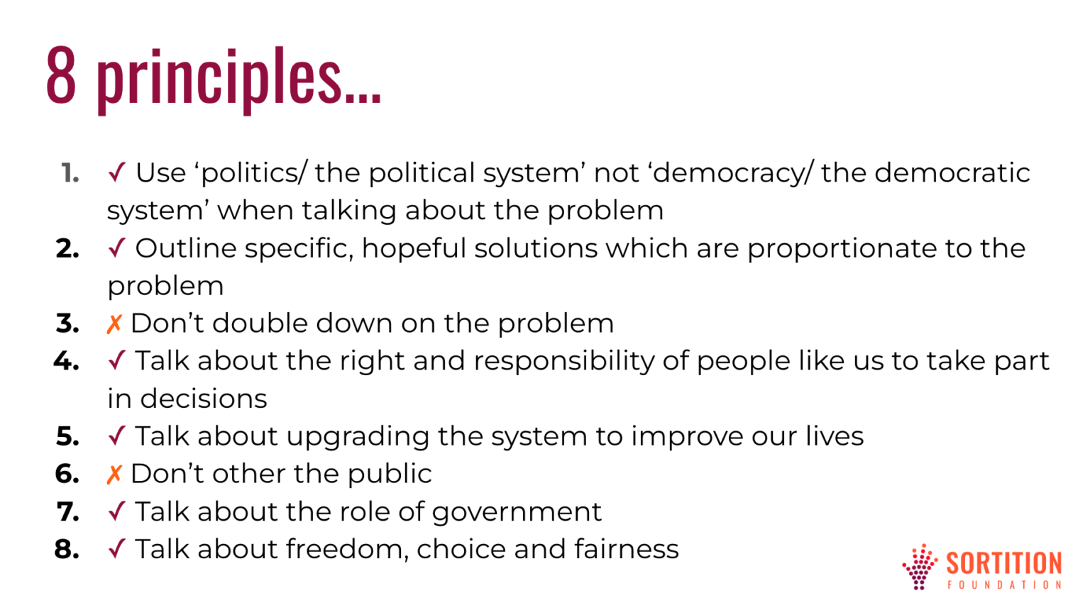 Political System Reform: A Messaging Guide - Democracy Network